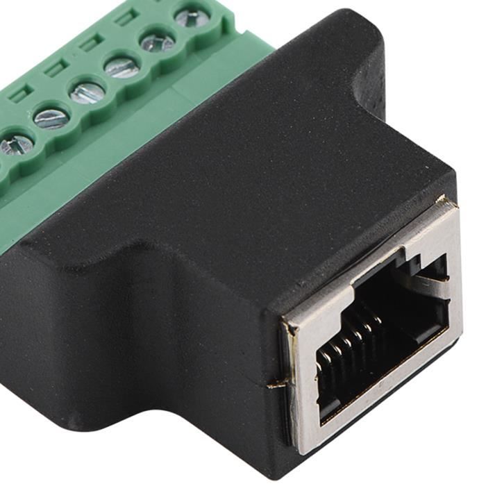 Adaptateur de borne à vis DVR Connecteur Ethernet RJ45 Femelle Jack à 8 ...
