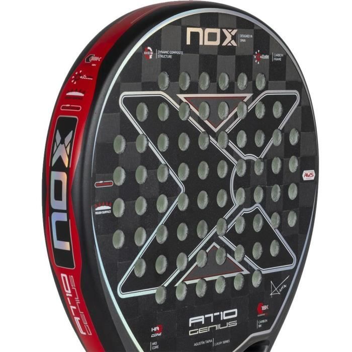 Raquette de padel - NOX - AT10 Luxury Genius 18K - Noir/Rouge - Adulte ...
