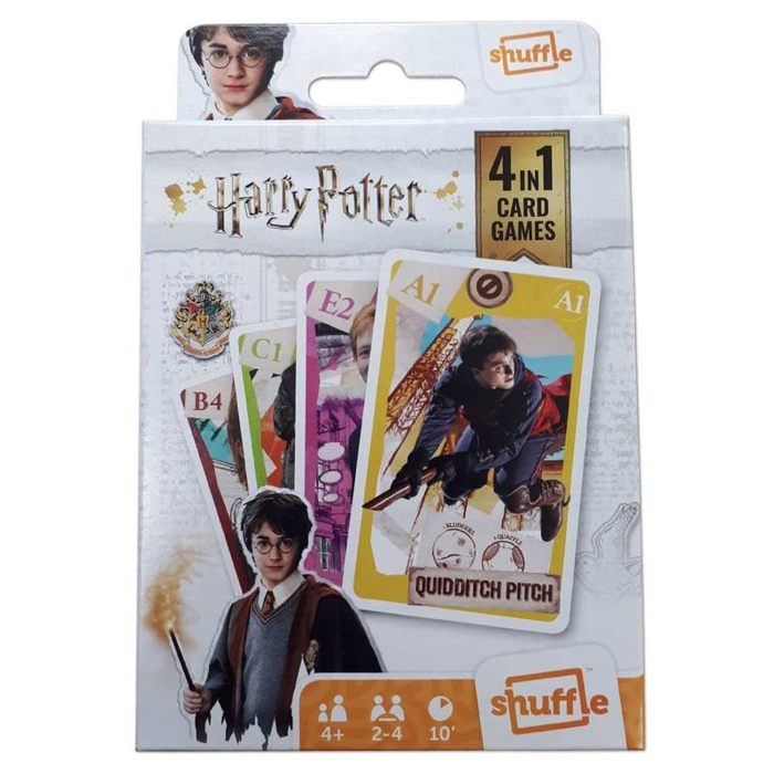 Jeu de cartes - SHUFFLE - Jeu de Cartes 4 en 1 Harry Potter - 4 jeux en ...