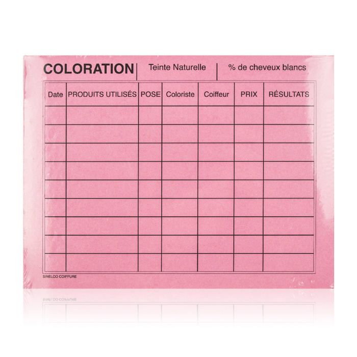 Fiches roses pour coloration et permanente par 50 - Cdiscount Au quotidien