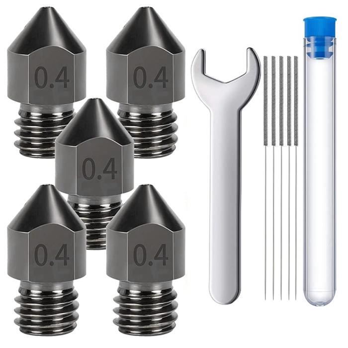 Buse MK8 en Acier Trempé 3D, Aiguilles de Nettoyage-Kit de Clé Embouts ...