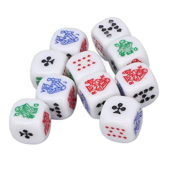 Jeu de dés 20 pièces dés à 6 faces dés de jeu standard dés étanches à ...