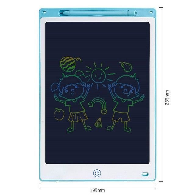 Tableau d'écriture LCD,Multicolor blue--Tablette de dessin LCD 12 ...