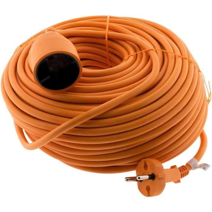 Rallonge - ZENITECH - 40m - 16A - H05VV-F - Idéale pour extérieur ...