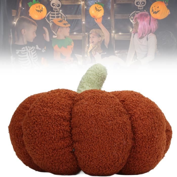 Peluche Citrouille Décoration Nol Halloween Coussin Doux en Polyester ...