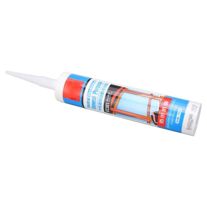 Zerone Mastic silicone Colle en verre transparente résistante aux chocs ...