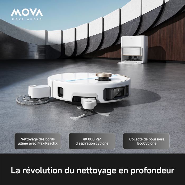 MOVA V70 Ultra Complete Robot aspirateur laveur, MaxiReachX, 42000 Pa ...