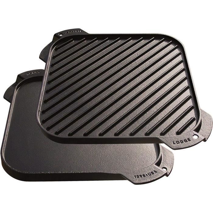 Grille réversible - LODGE - 26,67 cm - Plaque en fonte - Petit ...