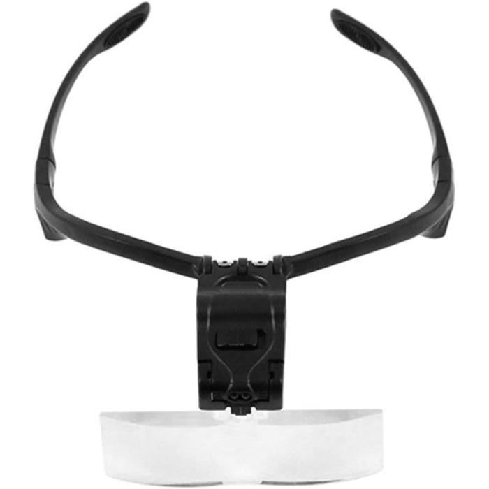 Loupes De Tête, Mains Libres, Avec Lampe Led 5 Jeux De Lentilles Hd 1X 1,5X 2X 2,5X 3,5X ...
