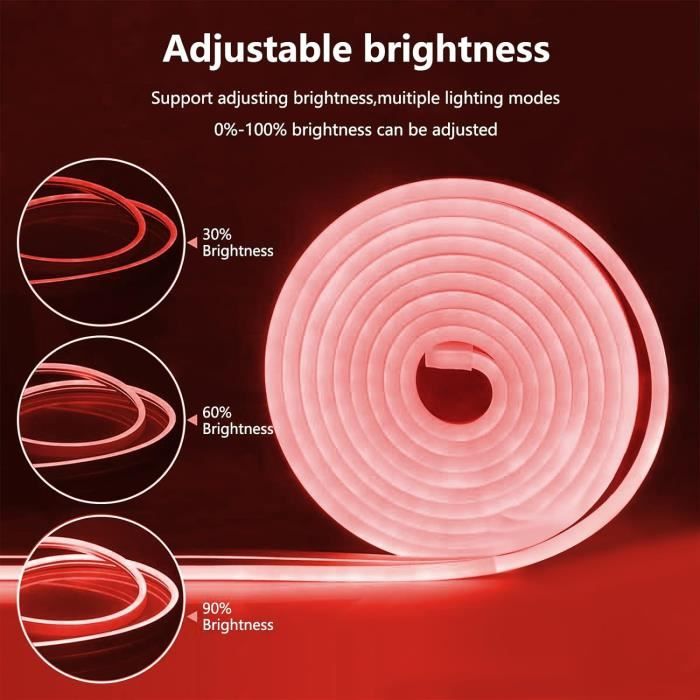 5M Ruban Led Néon, Bande Led Neon Led Flexible,Néon Etanches Ip65,Lampe ...
