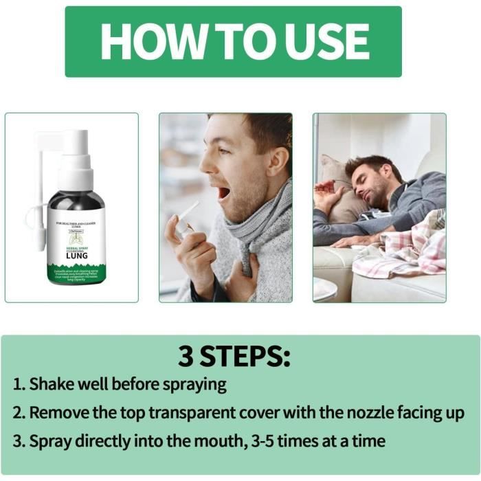 Nettoyage des poumons, Lignosus pour Les poumons, Spray nettoyant pour ...