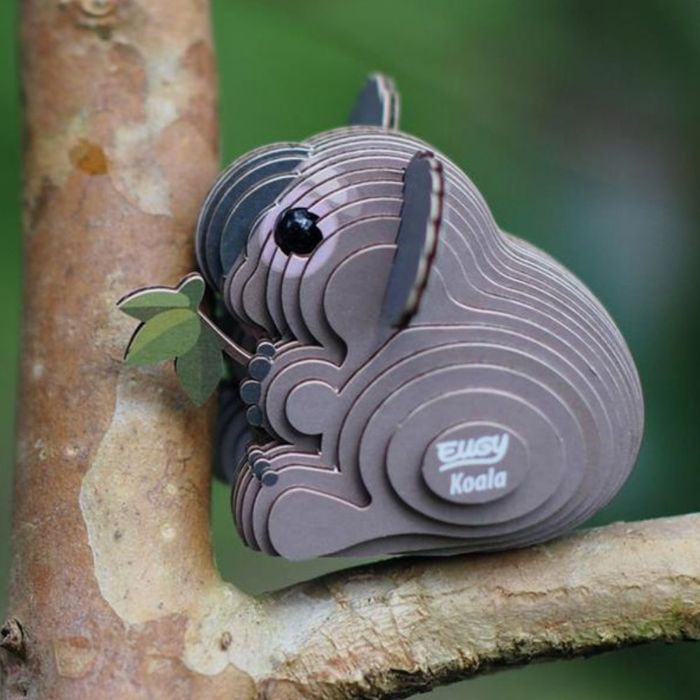 Eugy Puzzle 3D koala 6 x 5 cm en carton gris 32 pièces - Cdiscount Jeux ...