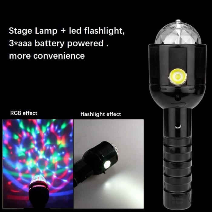 AMPOULE ECLAIRAGE DE SCENE a Mini lampe de scene Disco Portable a LED lampe de poche en cristal Flash lampe DJ projet lanterne Cdiscount TV Son Photo