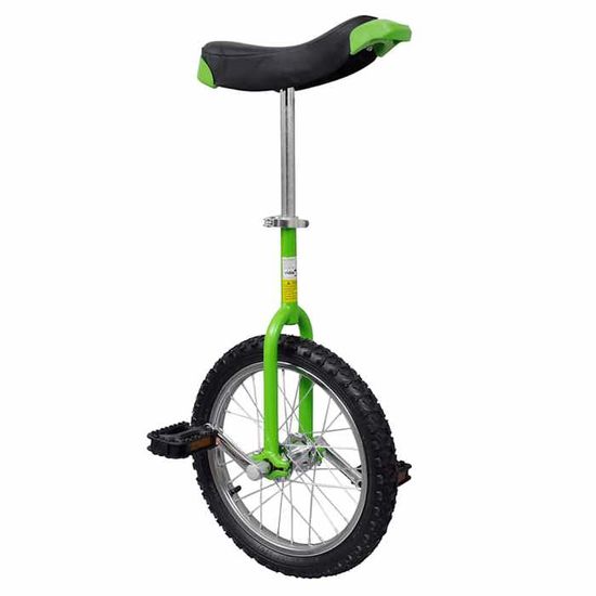 Monocycle - vidaXL - 16 pouces - Vert - Ajustable - Pare-chocs ...