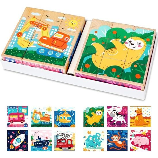 Puzzles En Bois Pour 2 3 4 Ans - Jouets Montessori Jeux Educatif ...