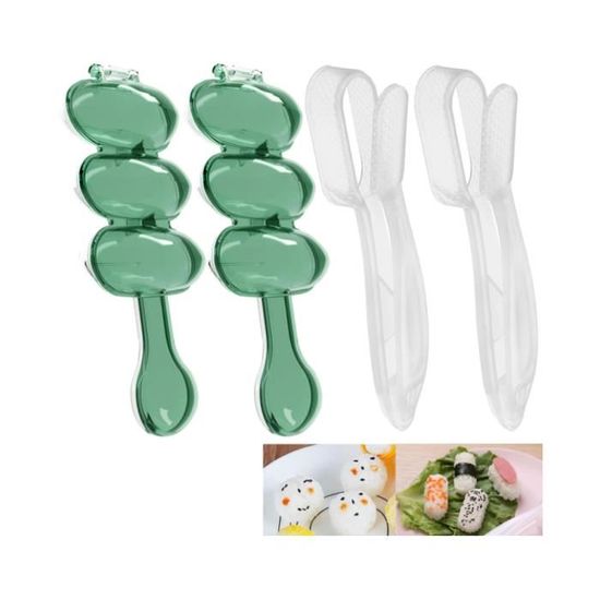 4PCS Kit Sushi Maker Roller Rice Ball Moule à Antiadhésive Boule de Riz ...