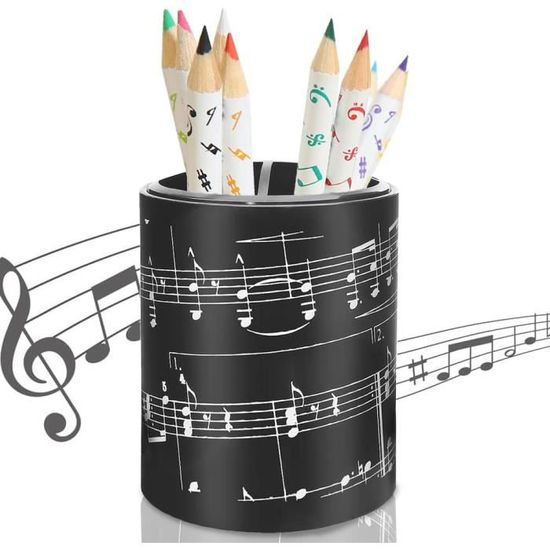 Pot À Crayons En Forme De Note De Musique Noire Sur Le Thème De La ...