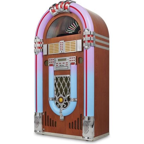 RICATECH - Premium LED Jukebox BT-DAB Brown - Cdiscount TV Son Photo