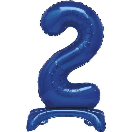 Party 12882 - Ballon Géant Debout Numéro 2-76 Cm - Bleu[W25090 ...