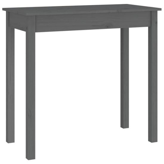FAN - Tables d'appoint - Table console Gris 80x40x75 cm Bois massif de ...