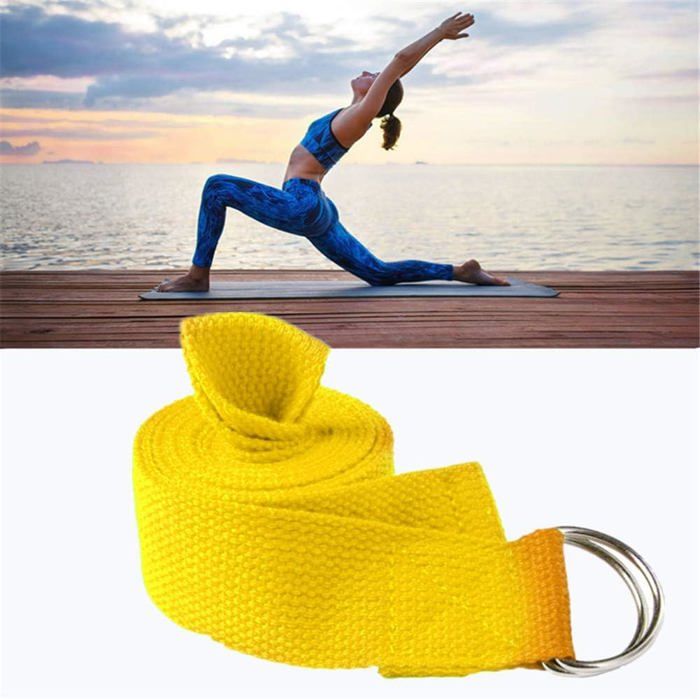 Yellow Ceinture Yoga Yoga Sangle Yoga Ceinture Sangle Boucle Sangle De ...