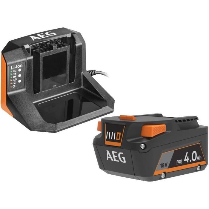 Pack - AEG POWERTOOLS - SETL1840S - Batterie PRO18V Pro lithium 4,0 Ah ...