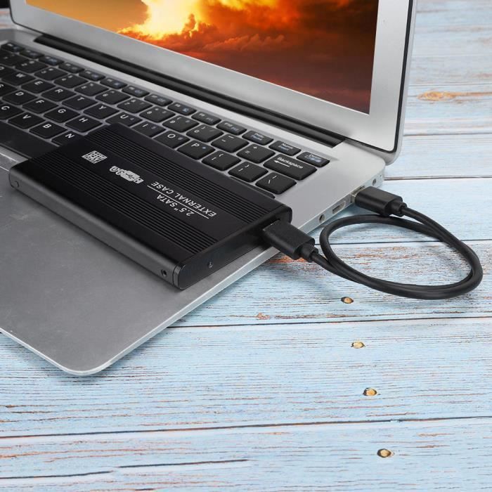 Alomejor boîtier de disque dur SATA 2 Boîtier externe en aluminium de ...