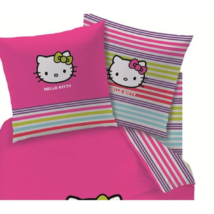 Hello Kitty - DRAP HOUSSE Sarah Summer 90 x … - Cdiscount Maison