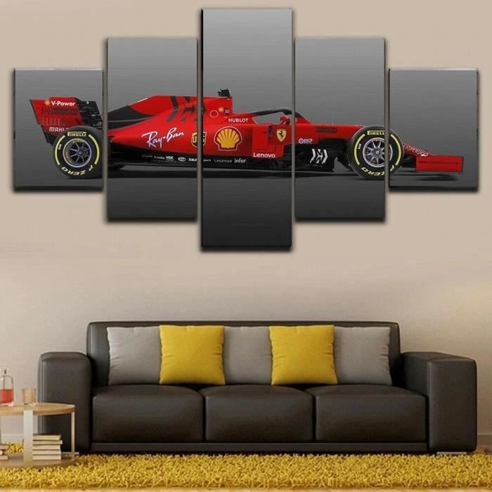 Tableau Multi Panneau Formula 1 Ferrari Racing Car 5 Parties Frames ...