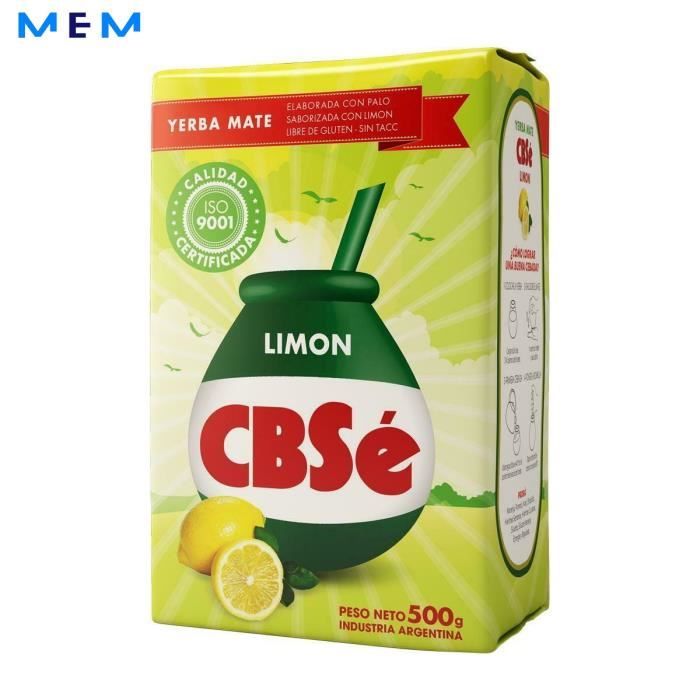 Yerba Mate saveur limon 500 gr CBSé - Cdiscount Au quotidien