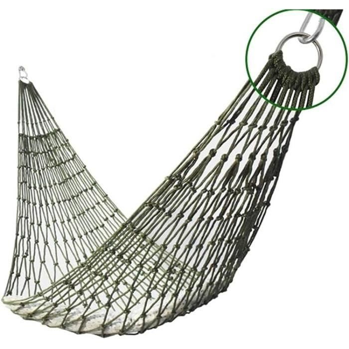 Hamac Lit Balançoire Double Simple Portable Maille Corde Hamacs Nylon ...