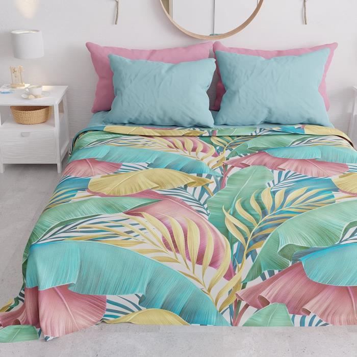 Couvre-Lit Simple Été, Couverture Simple Légère, Drap De Lit, Tropical ...