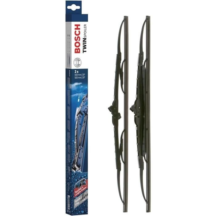 Bosch Balais D'Essuie–Glace Plats Conventionnel Twin Spoiler 500S, Longueur: 500Mm-500Mm – 1 ...