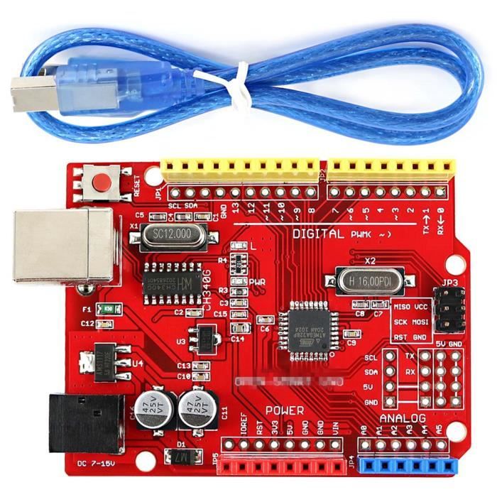 UNO R3 ATMEGA328P CH340G Mini carte de développement USB pour Compatible-Arduino - Cdiscount ...