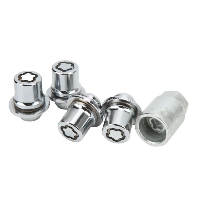 GOTOTOP Jeu de verrous de roue en métal Ensemble de 5 cadenas de roue ...