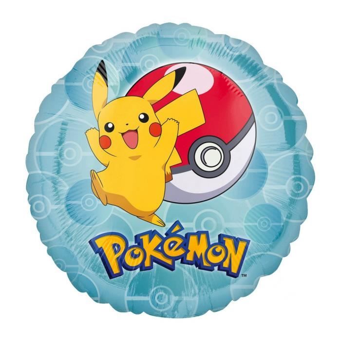 Ballon hélium Pokemon Pikachu Rond Bleu GUIZMAX - Cdiscount Maison