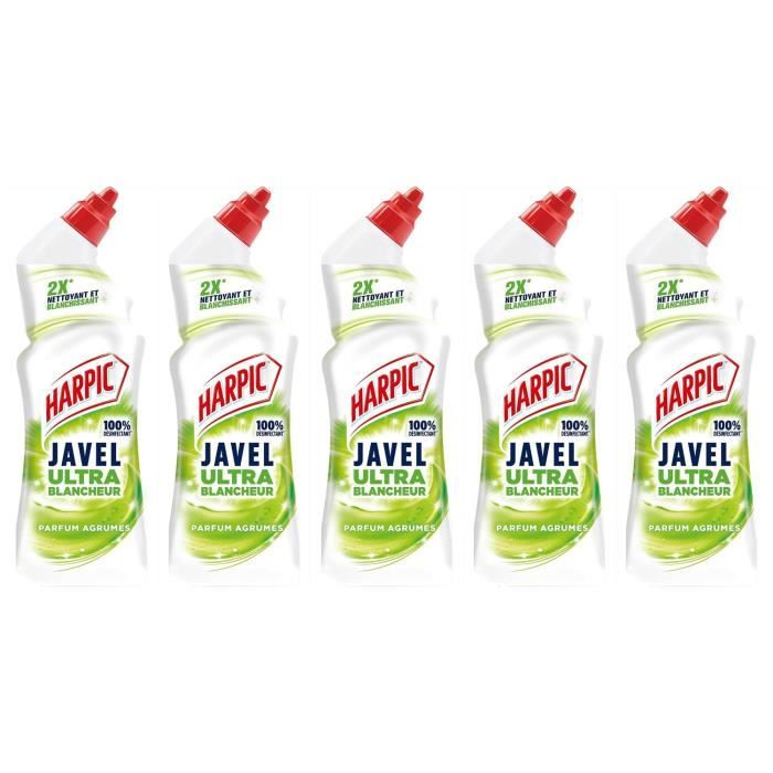 Lot de 5 Flacons de 750 ml Gel WC Javel Ultra Blancheur Agrumes - Cdiscount Au quotidien