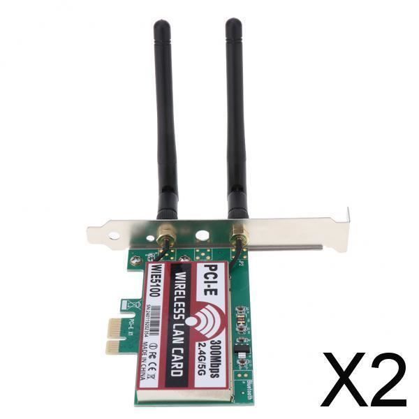 Carte réseau 2x300Mbps WIFI WLAN Carte réseau PCI-E Adaptateur réseau ...