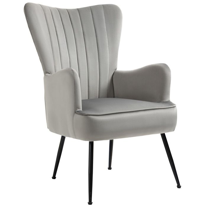 Fauteuil design néo-rétro aci 69x79x101cm Gris - Cdiscount Maison