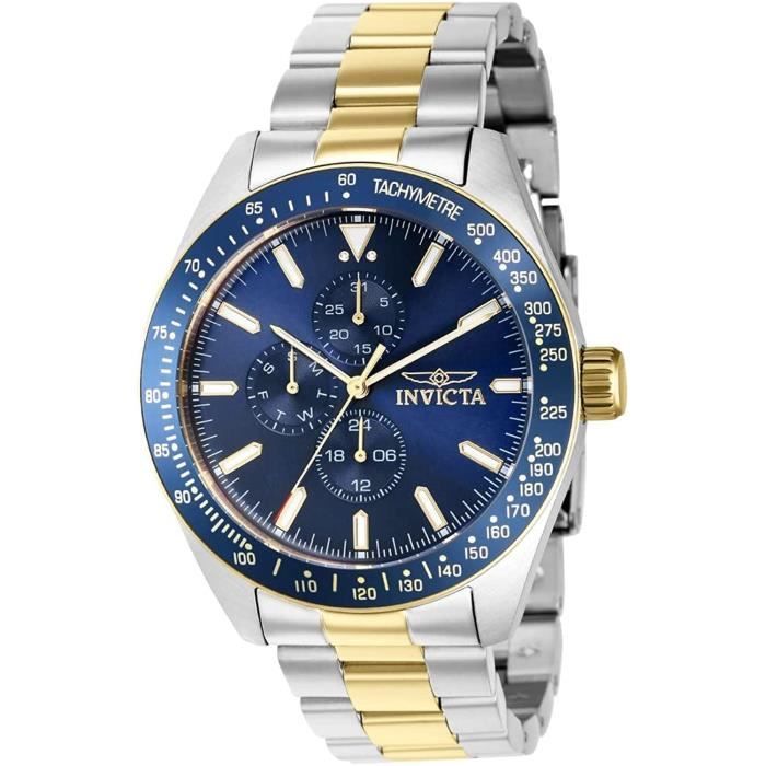 Invicta Homme Chronographe Quartz Montre avec Bracelet en Acier ...