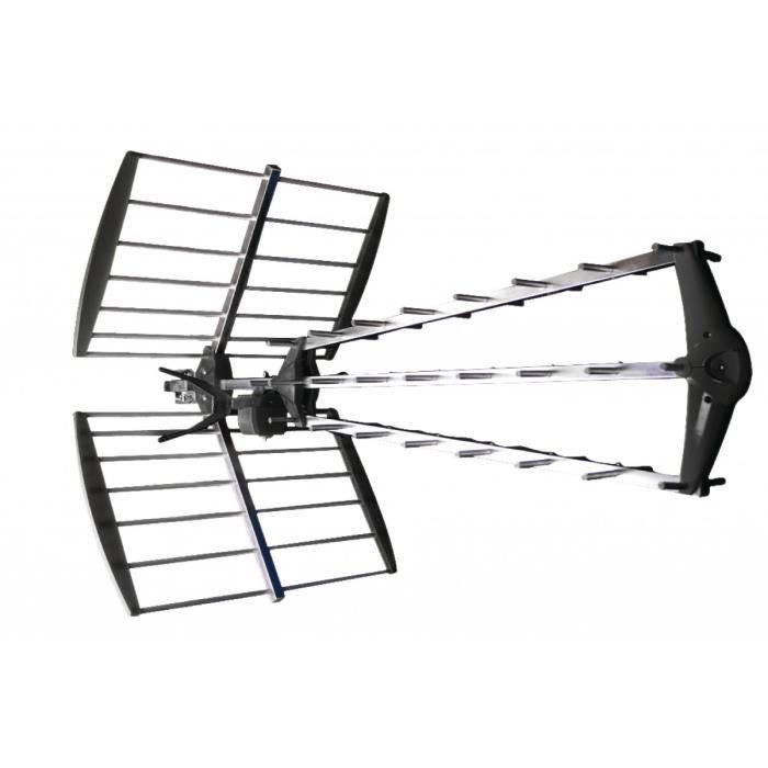 KÖNIG Antenne rateau UHF TV extérieure 15.5dB DVB-T/T2 Filtre LTE sur toit maison - Cdiscount TV ...