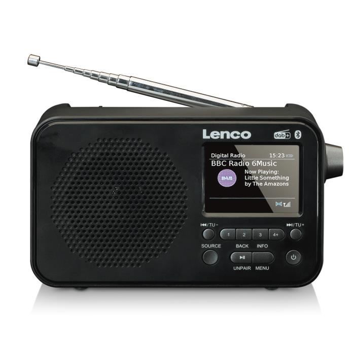 Radio DAB+/FM avec Bluetooth® - Lenco - PDR-035BK - Noir-Gris ...