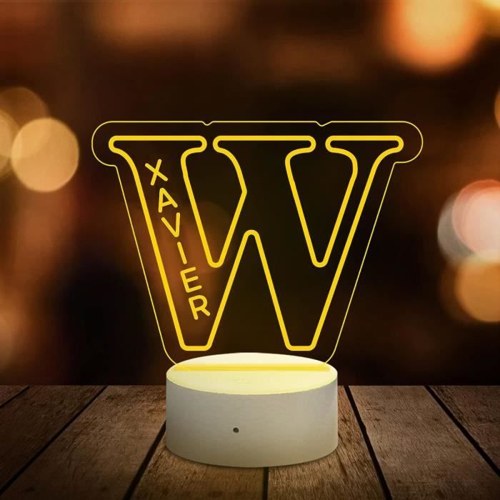 Lettre Lumineuse Personnalisé Led Neon 7 Couleurs Alphabet Lampe ...