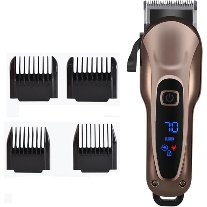 Tondeuse Cheveux Hommes Professionnelle Sans Fil Tondeuse Barbe Hommes Rasoir Affichage Led ...