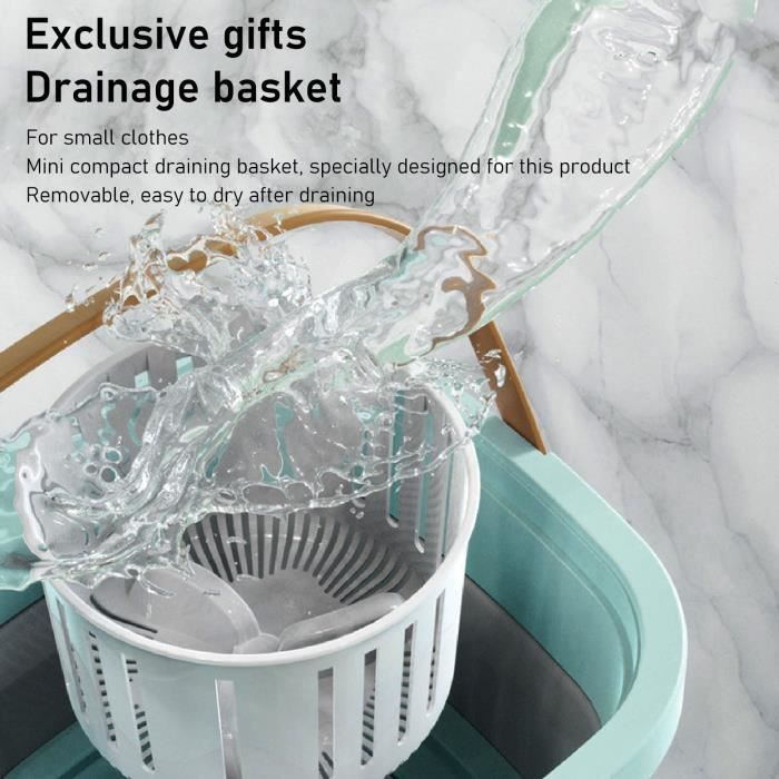 Petite laveuse portative Mini machine à laver pliable, petite machine à ...