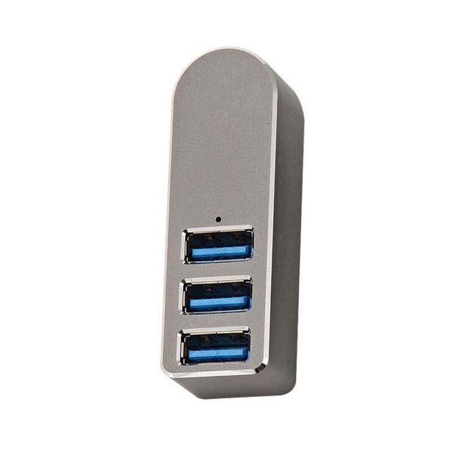 HUB,grey--Répartiteur USB 3.0 Hub 3 en 1 pour ordinateur portable ...