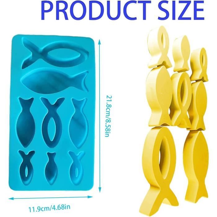 Moule En Silicone Pour Poisson, 8 GrillesMoules En SiliconeMoules En ...