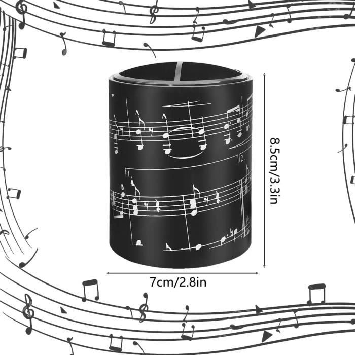 Pot À Crayons En Forme De Note De Musique Noire Sur Le Thème De La ...