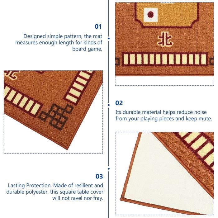 Mahjong Table Mat Dominoes Jeu Bureau Tapis Réduction Du Bruit Jeux De ...