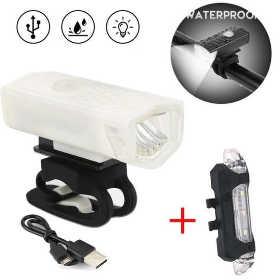 Gyrophare,Lampe de vélo étanche,lampe torche avant arrière pour vtt,feu ...